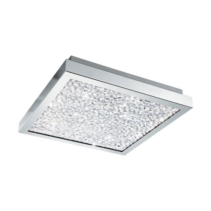 LED Plafonnier 320X320 chrome-KLAR'CARDITO' - Cdiscount Maison