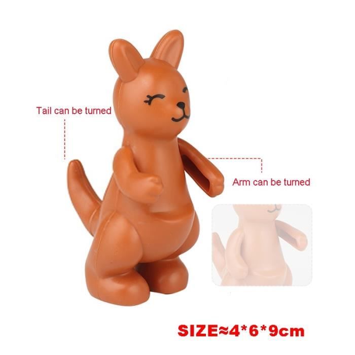 Grand bloc de construction de Zoo accessoires poupée kangourou Rhino ...