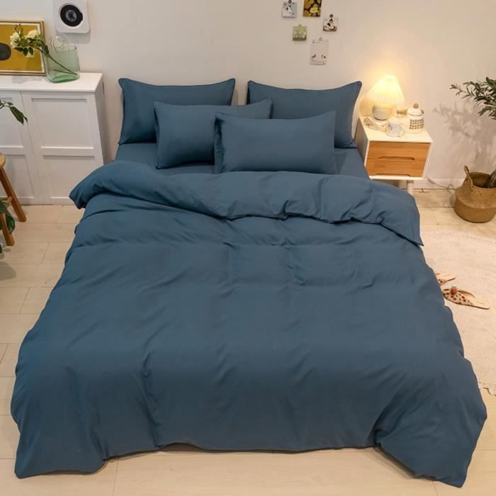 Couvre lit, simple, couleur unie, quatre de lavé, 200X230 givré ...