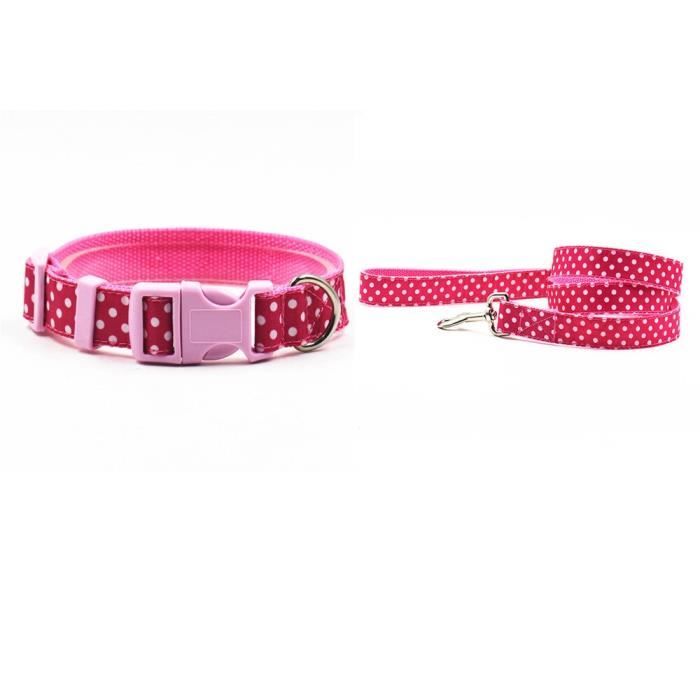 CRAZE Nylon Circle Dot Style Personalise Dog Collar Leash Mixed Dog ...