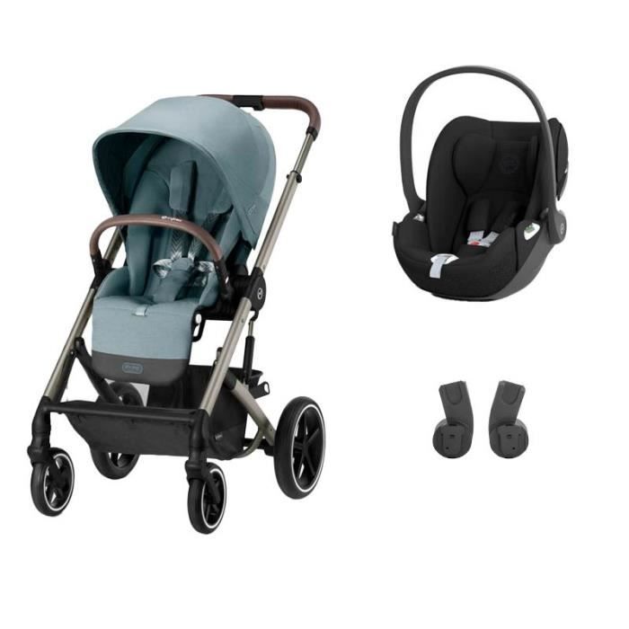 CYBEX - Poussette DUO Balios S Lux TPE Sky Blue Cloud T Sepia Black - Cdiscount Puériculture ...