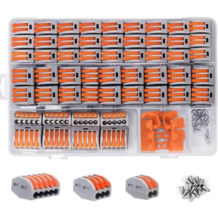 Cosses Electriques kits 120 PCS, Connecteur Electrique Compact Rapide ...