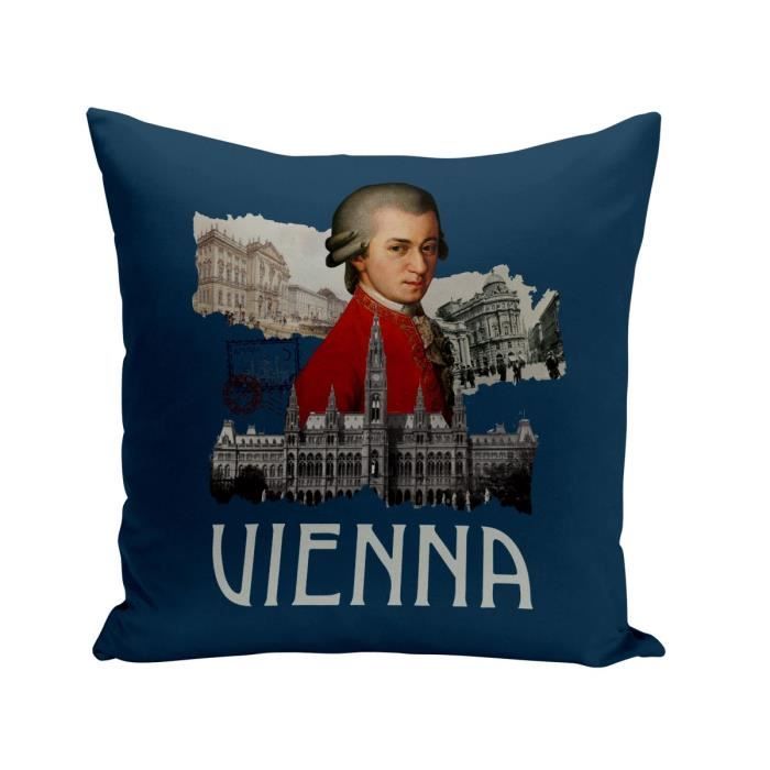 Coussin Bleu 40x40 cm Vienna Vintage Collage Vienne Voyage Autriche ...