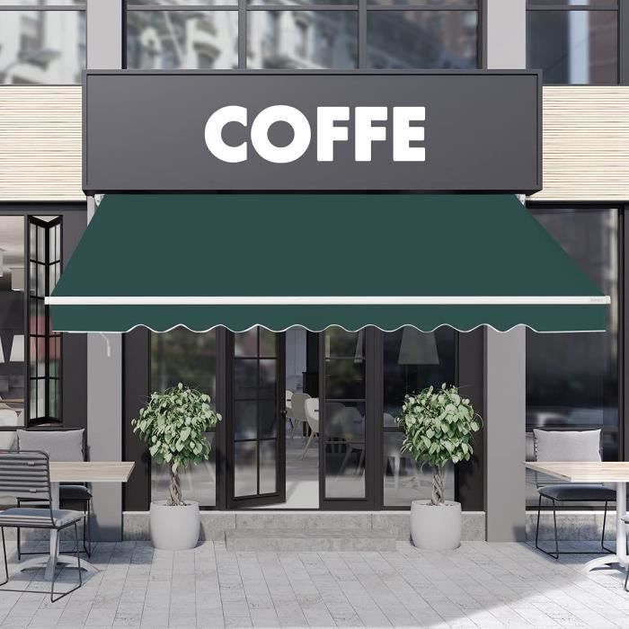 GOPLUS Store Banne Rétractable, Auvent d'Abri Manuel Résistant aux UV ...