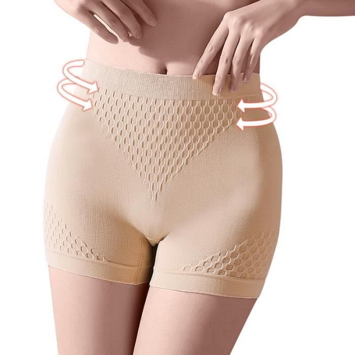 Sous-vêtement,Short de sécurité en tricot doux pour femmes,culotte taille haute Anti-Friction ...