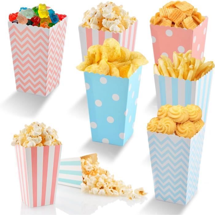 Boîtes Pop Corn, 60 Pièces Petites Boîtes À Pop-Corn De Papiers, Boîte ...