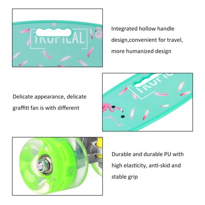 Shipenophy Planche à roulettes longboard Planche à Roulettes de Petit ...