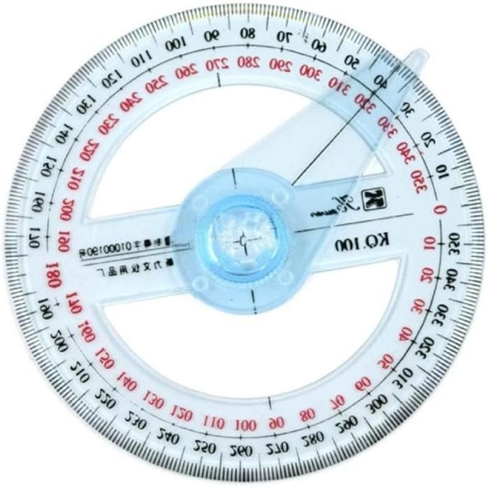 Rapporteur Cercle Mesure d'angle À 360 Degrés Rapporteur en Plastique À ...