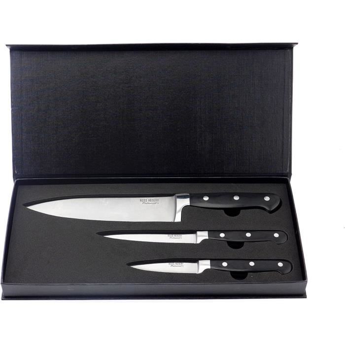 Ross Henery Professional Jeu de 3 couteaux de haute qualité, en acier ...