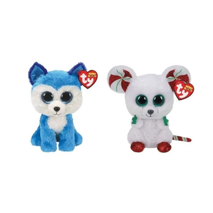 Ty - Peluches - Beanie Boo's - Prince Husky & Noël Souris - Cdiscount ...