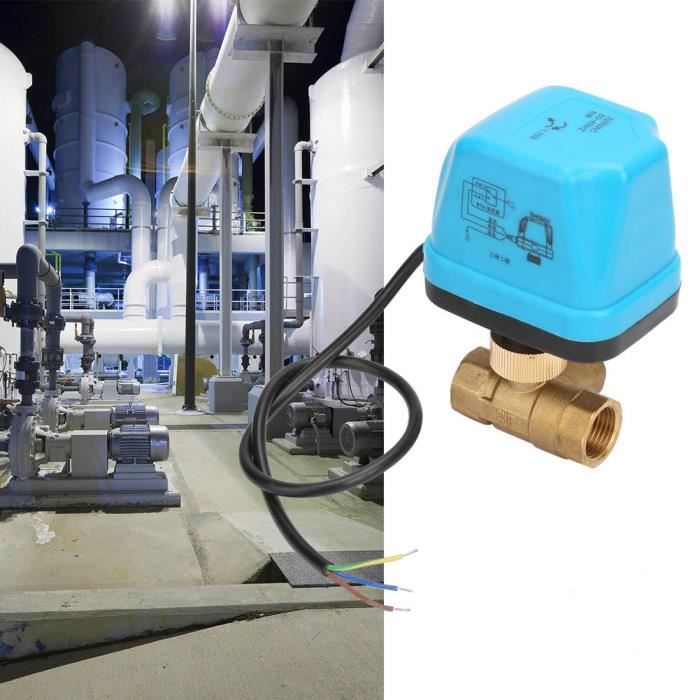VINGVO Robinet à tournant sphérique électrique AC220V Blue Shell ...