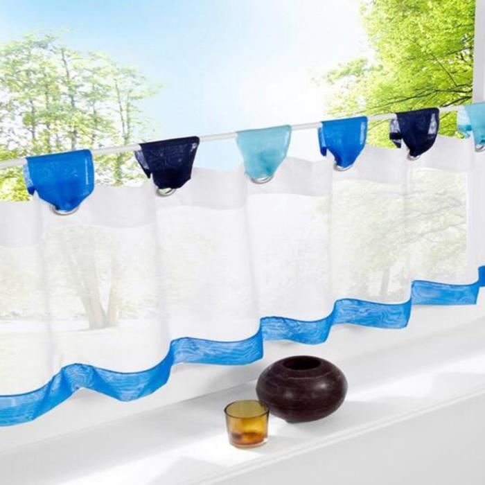 711 ^SIMPVALE Petit Rideau de Fenêtre Couleur Patchwork Décoratif pour ...