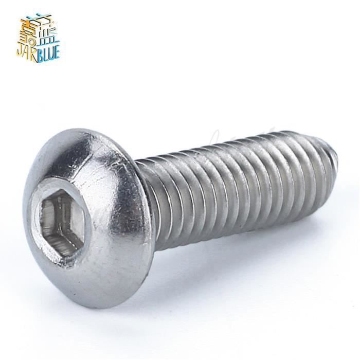 M2.5-100pcs-4mm -Vis à tête de champignon en acier inoxydable Sus304 ...