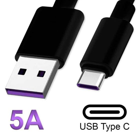 Câble Usb Type C 5A Supercharge Chargeur Charge Rapide Et Données ...