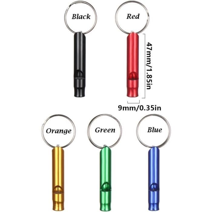 Sifflets, lot de 5 sifflets en aluminium EDC Sports Sifflets de survie ...