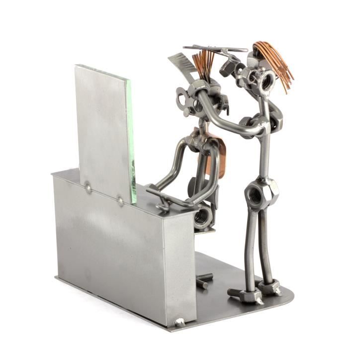 STEELMAN24 - COIFFEUSE AVEC MIROIR - FIGURINE D'ACIER - Cdiscount Maison