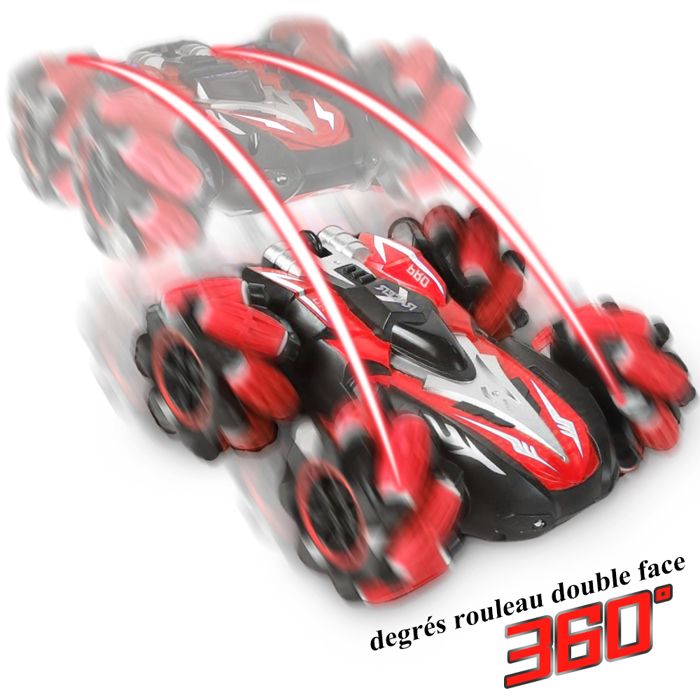 Voiture Télécommandée 360° RC Rotation,Voiture cascadeuse double face 2,4Ghz Voiture Tout ...