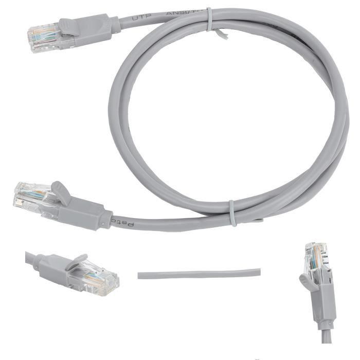 Qiilu Câble Internet Câble Ethernet Réseau Internet Fil Cordon de mise ...