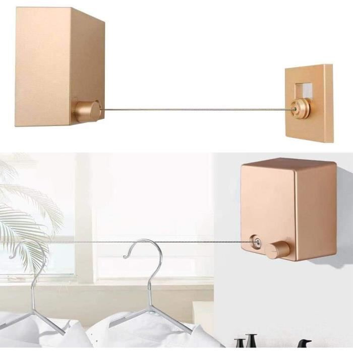 Support De Séchage De Blanchisserie Fixé Au Mur De Corde À Linge ...