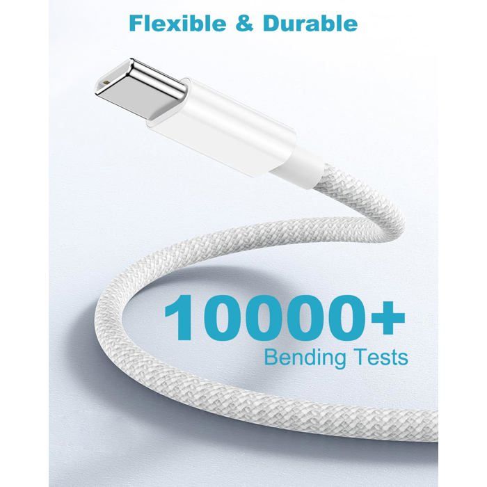 IPhone 15 16 Câble USB C vers USB C 2M/Lot de 2, Câble Type C Charge Rapide PD 60W Cordon iPhone ...