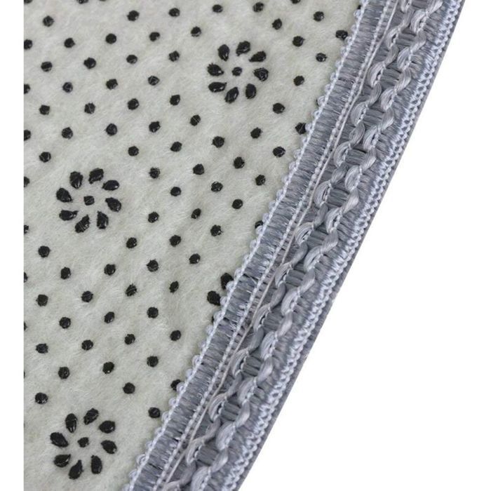 Tapis salon rond 120cm, tapis chambre shaggy gris, doux moelleux ...