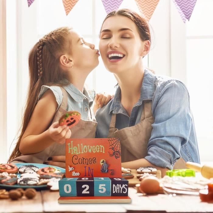 Calendrier de l'Avent en Bois - ZGEER - Halloween - Compte à Rebours ...