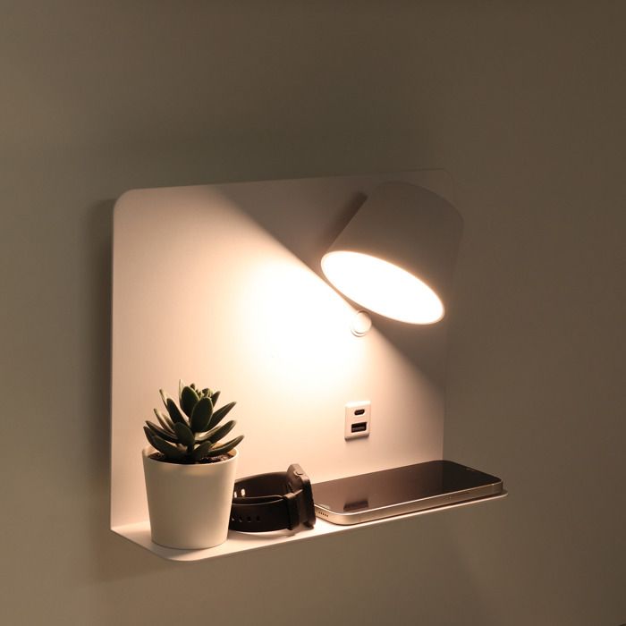 Applique Murale Orientable 6W avec Charge USB et Type C, 2700K-6000K ...
