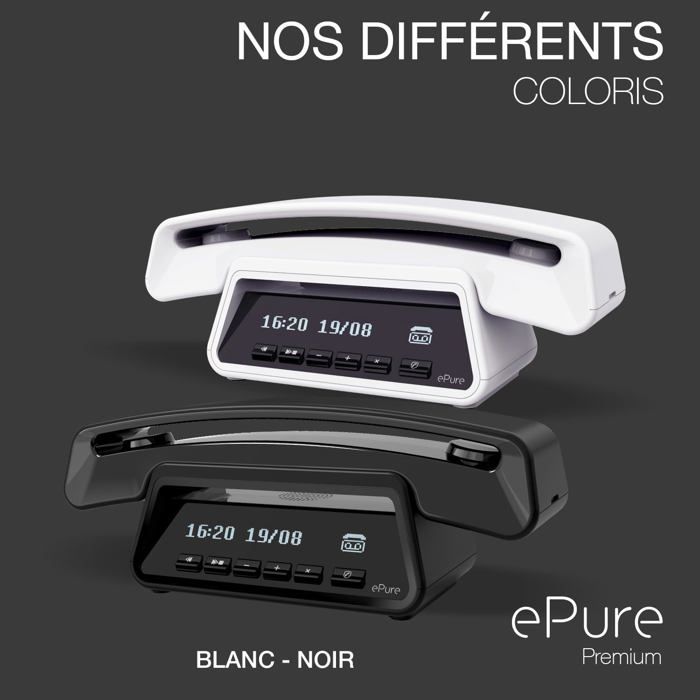 Téléphone fixe sans fil avec répondeur - SVATV - Design vintage - Grand ...