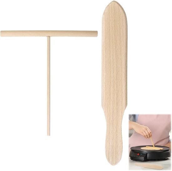 Spatule Bois Raclette 1 Set Crêpes En Bois Spatule En Crepiere Râteau ...
