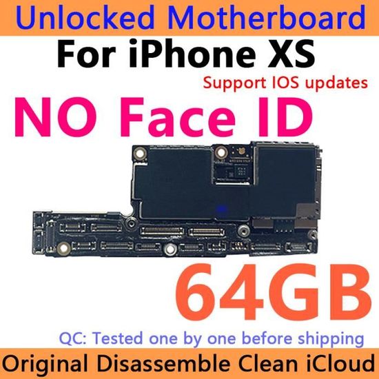 XS 64G PAS de visage-Carte mère 100% originale débloquée pour iPhone X-XS-Poly-11 Pro-Max, avec ...