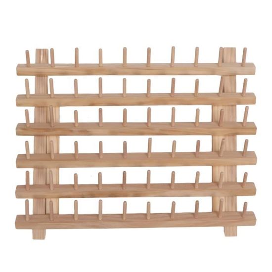 Porte-fil pliant en bois 60 bobines - FDIT - Organisateur de fil en ...