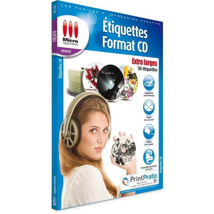 50 ETIQUETTES CD EXTRA LARGE - Cdiscount Informatique