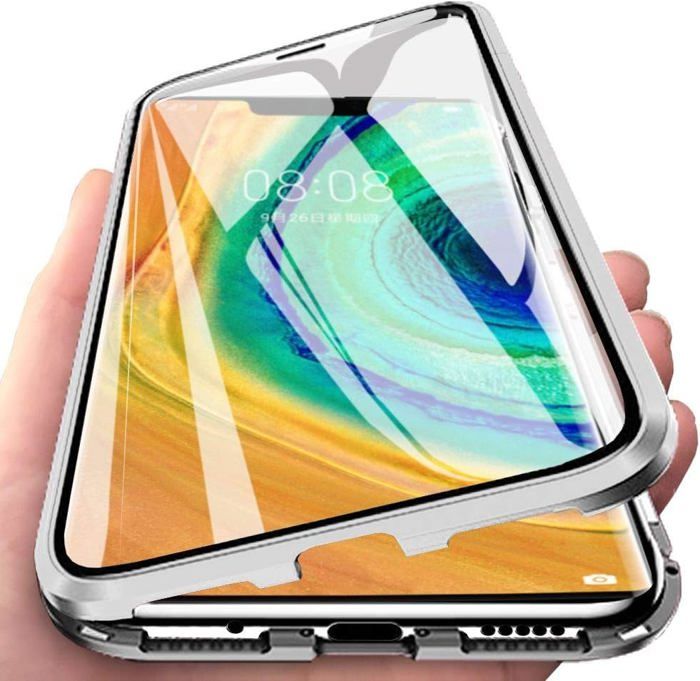 Coque Verre trempé Huawei Mate 30 Pro avec Adsorption Magnétique Métal Bumper - Cadre 360 Degres ...