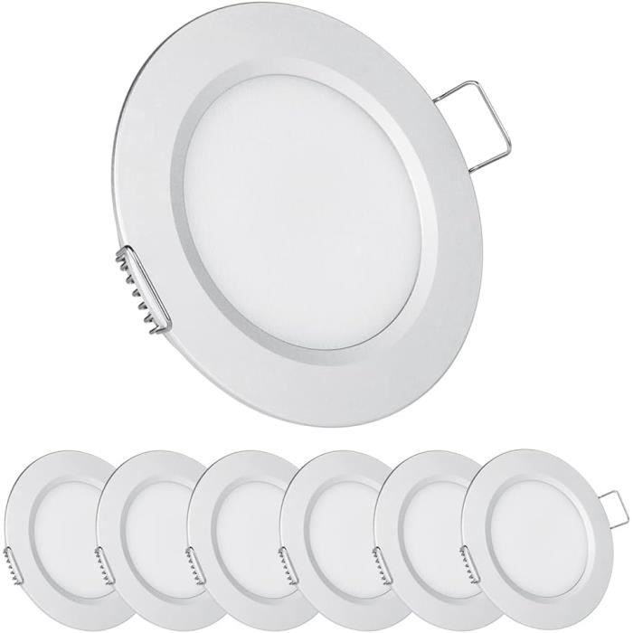 Spot Encastrable 12V Led Extra Plat Argent Dimmable Trou 57-65Mm 2,5W ...