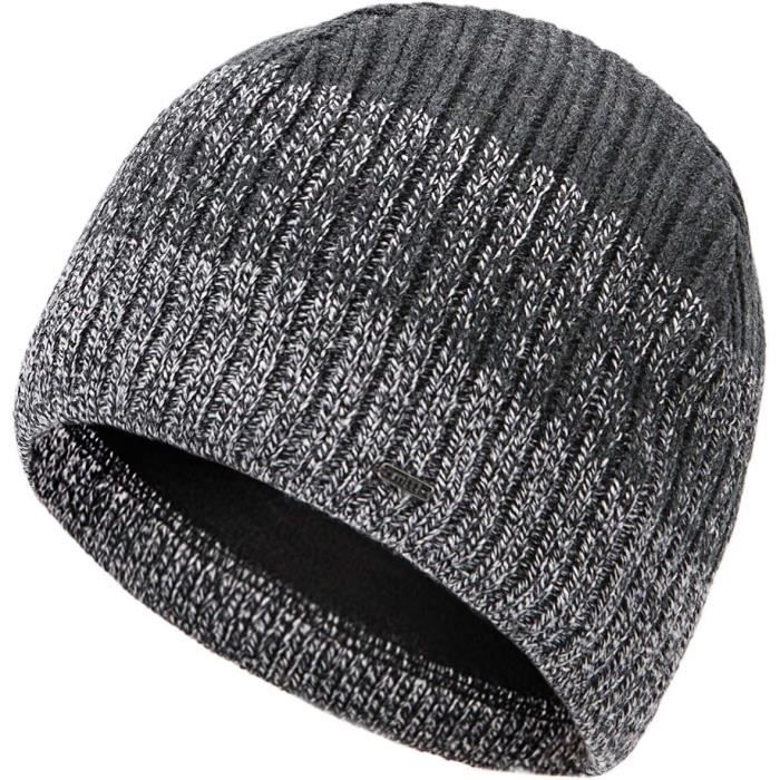 7733 Bonnet En Laine Pour Homme Bonnet D'Hiver Classique Tricoté En ...