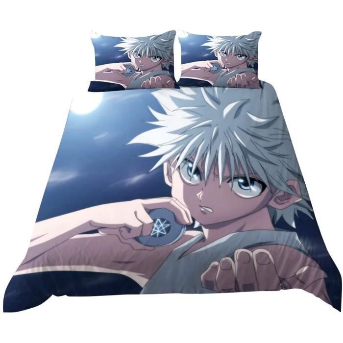 Housse de Couette Hunter X Hunter Manga Killua Gon Parure de Lit Motif ...