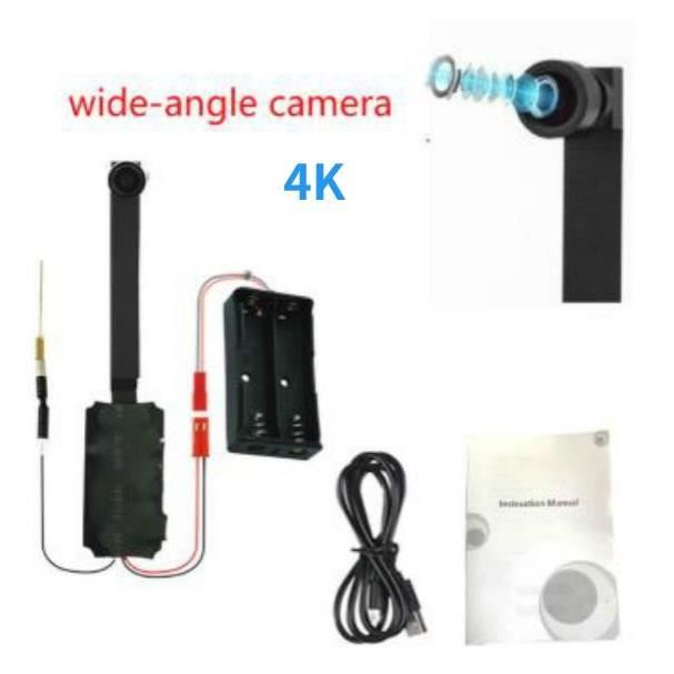 Caméra miniature,Mini caméra IP WIFI 4K P2P grand Angle, Module sans ...