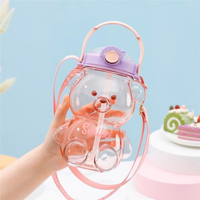 Gourde,Bouteilles d'eau, bouteille d'eau d'ours Kawaii, jolie bouteille d'extérieur pour l'école ...