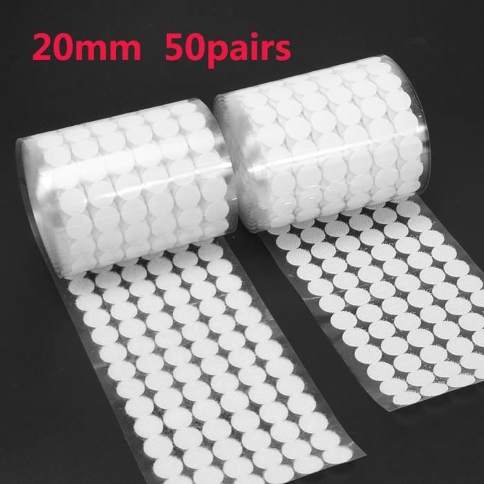 Feuillard,50 paires points auto adhésif fixation bande disque Velcros ...