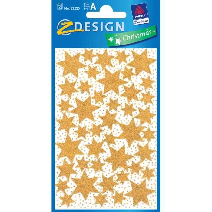 Sticker de Noel ZDesign "Etoiles" Or 2 x 43 Sticke - Cdiscount Au quotidien