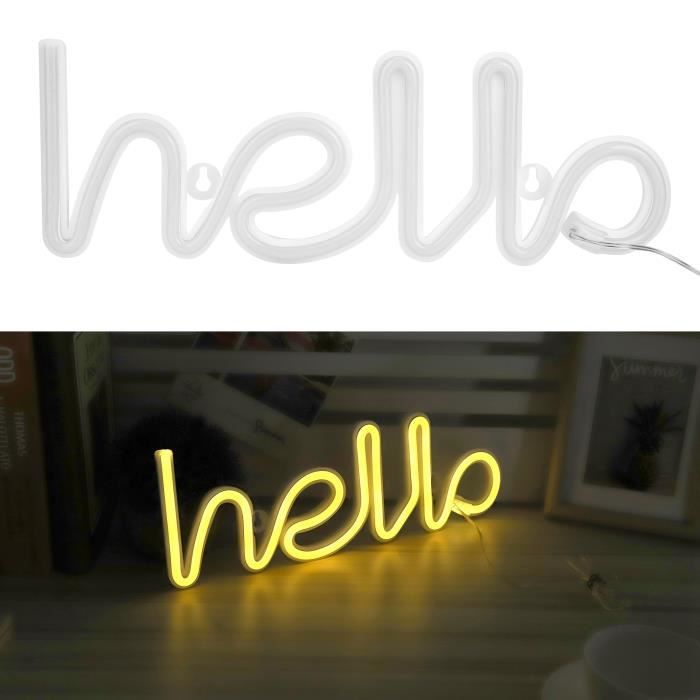 Lumière Au Néon Néon Led Hello Neon Maison De Poupée Escaliers Décor ...