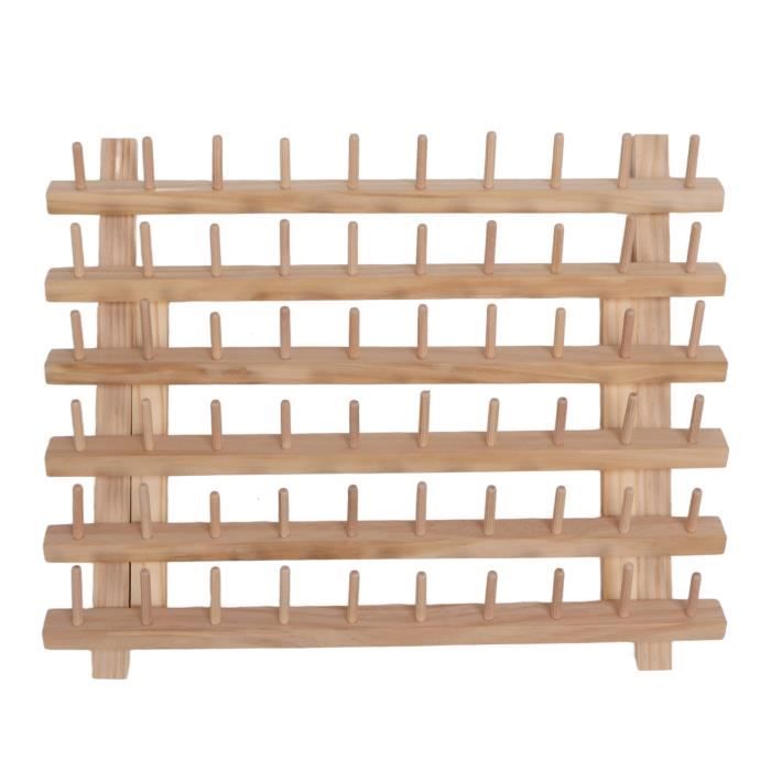 Porte-fil pliant en bois 60 bobines - FDIT - Organisateur de fil en ...