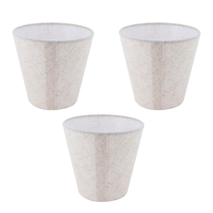 Garosa couvercle de lampe en tissu Abat-jour en tissu de lin 3 pièces ... Garosa couvercle de lampe en tissu Abat-jour en tissu de lin 3 pièces ...