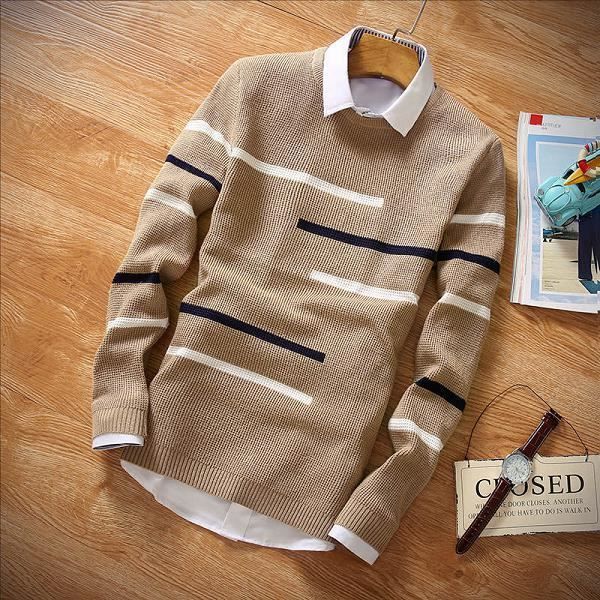 Pull long pour homme,Hommes chandails laine pull hommes marque ...