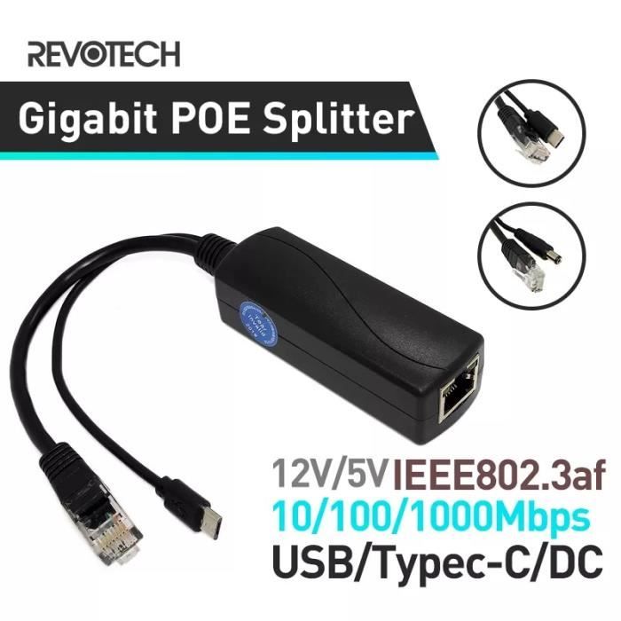 Répartiteur Gigabit PoE - RNCYN - Micro USB/Type-C - IEEE 802.3af - 10 ...
