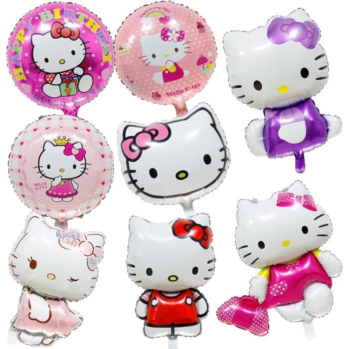 Ballon Hello Kitty, Ballon Helium Hello Kitty, 8Pcs Ballons De ...