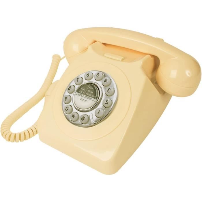 | Téléphone Rétro | Beige[J3957] - Cdiscount Téléphonie