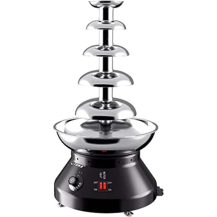 Fontaine de chocolat à 5 niveaux - TRAHOO - Noir - 230W - Température ...
