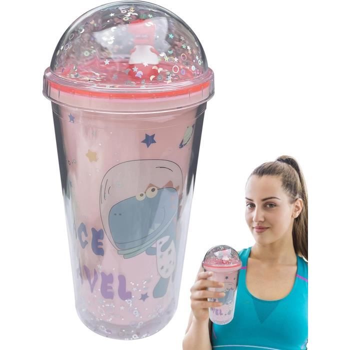 Gobelet En Paille Dinosaure, Tasse À Paille Double 450 Ml, Tasse D'Eau ...