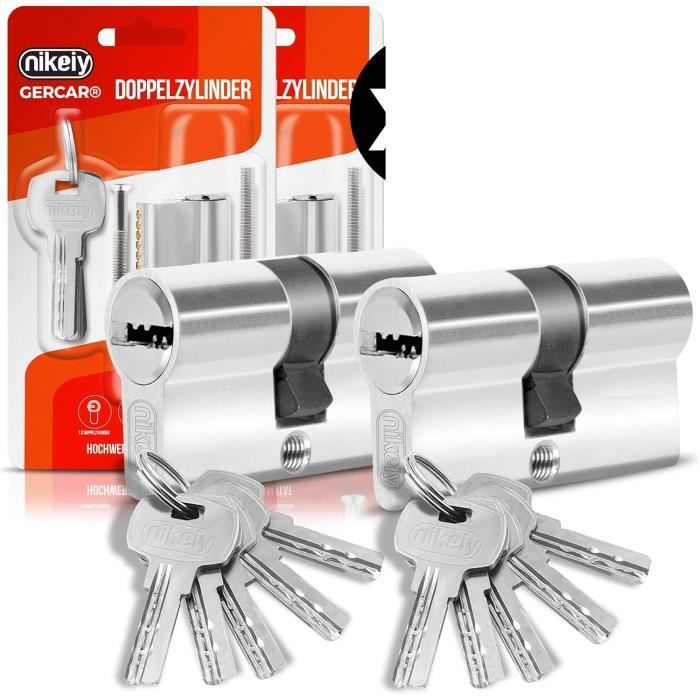 Cylindre De Serrure Profilé 30-30 - Double Cylindre - Avec 10 Clés ...